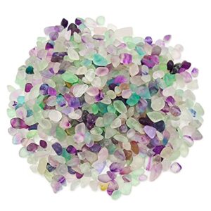 aquarium gravel,natural mutilcolor fluorite decorative crystal pebbles-rose stones, crystals gravel quartz tumbled stone,aquarium gravel sea glass rock crystal pebbles for plants, vase filler-01