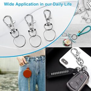 YHYZ Keychain Key Chain Rings Clips Swivel Bulk (40pcs), Small + Medium + Large, Swivel Lanyard Snap Hooks (Lobster Claw Clasp) with Rings, for Keychain Crafts Resin, Lanyard, Bag, Purse,Tag