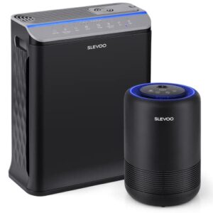 slevoo hepa air purifiers for home, h13 true hepa filter cleaner with h13 true hepa filter cleaner, effectively clean smoke, dust, pollen, pet dander, odors