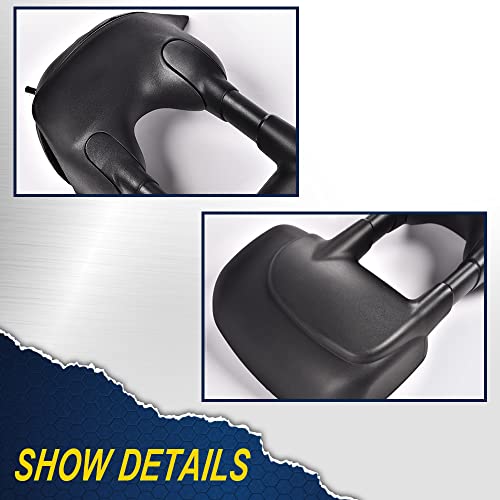 CHEDA Manual Towing Side View Mirrors, Compatible with 1999-2016 Ford F250 F350 F450 Super Duty Left & Righ, Black