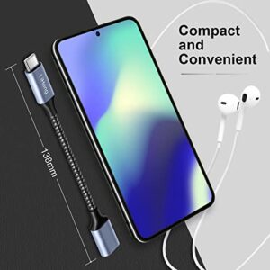 USB C to Lightning Audio Adapter Compatible with iPad Pro MacBook USB-C Phone to Lightning Earphones,Not Support Charging