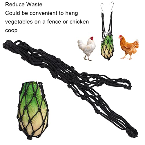 Pssopp Slow Feed Hay Net Bag Fruit Holder Chicken Hanging Feeder Treat Feeding Tool Chicken Veggies Net Bag