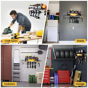 Advzon Power Tool Organizer Power Tool Organizer Wall Mount Heavy-Duty Removable Design Drill Holder with Reasonable Layered No Need for Assembly for Garage Organization Repair Room Woodworking Room