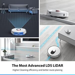 ROIDMI EVE PLUS Robot Vacuum and Mop Cleaner, with 3L Self Empty Station, 2700Pa Max Suction, 250 mins Max Run-Time, Compatible with Alexa, LiDAR Navigation, Multi Floor Mapping, Personalized Cleaning