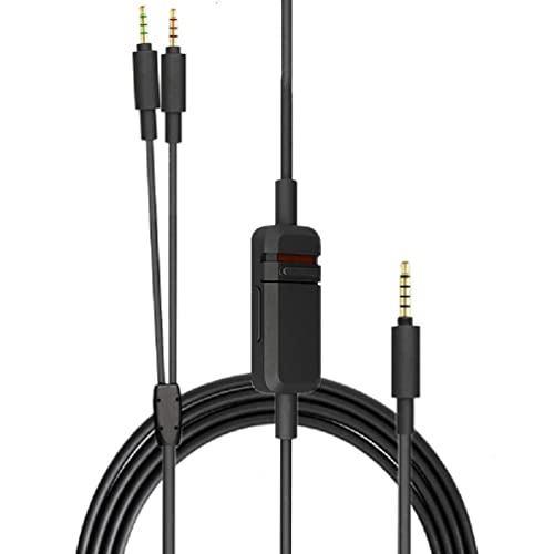 KOCOME Universal 3.5mm Audio Headphone Cable Compatible with Beyerdynamic MMX300 Headset Oxygen-Free Copper Wire Replacement Headphone Cable, Black