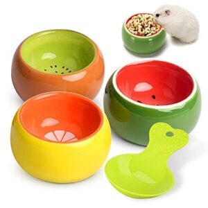 hamster bowls 3 pack dwarf hamster food bowl prevent chewing hamster feeding bowl guinea pig hamster water rat bowl small animal food dish for syrian rabbit gerbil chichilla hedgehog sugar glider