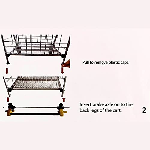 Utility Folding Shopping Cart with 360° Wheels for Grocery, Laundry and Travel, 88lbs Capacity (X-Large)