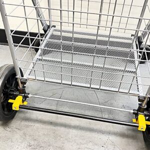 Utility Folding Shopping Cart with 360° Wheels for Grocery, Laundry and Travel, 88lbs Capacity (X-Large)