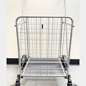 Utility Folding Shopping Cart with 360° Wheels for Grocery, Laundry and Travel, 88lbs Capacity (X-Large)