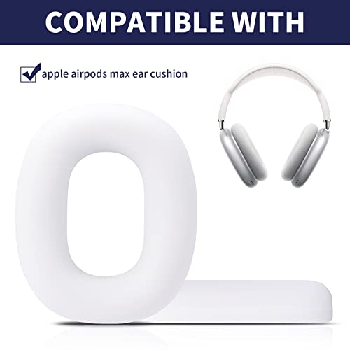 Damex Silicone Earpads Protector, Compatible with AirPods Max Ear Pad (White)