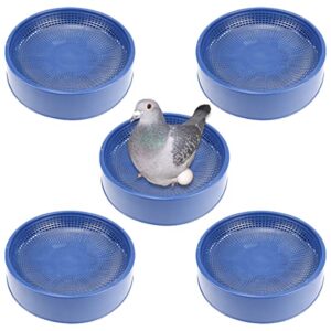 yolufer 5 pcs plastic pigeon nest bird nest bowls pigeon nest bowl breeding hatching nest for pigeons quails breeding hatching (blue)…