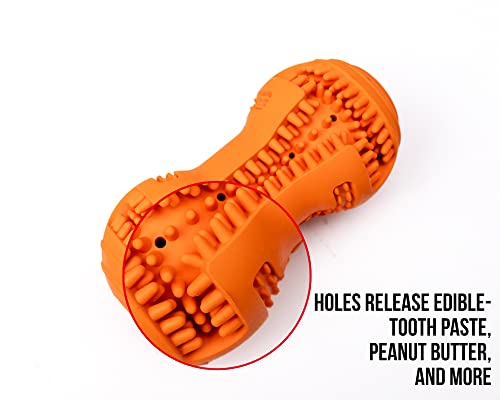 Fillable Dog Toy/Teeth Cleaning/Use with Peanut Butter or Toothpaste- Aggressive Chewers-Fillable Dog Chew Toy Dental Teeth Cleaning