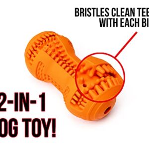 Fillable Dog Toy/Teeth Cleaning/Use with Peanut Butter or Toothpaste- Aggressive Chewers-Fillable Dog Chew Toy Dental Teeth Cleaning