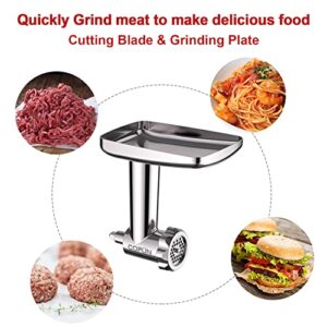 Meat Grinder Attachment for Kitchenaid Stand Mixer, Stainless Steel Kitchenaid Meat Grinder Attachment with 3 Sausage Stuffer Tubes 4 Grinding Plates, Dishwasher Safe Meat Grinder Kitchenaid by Cofun