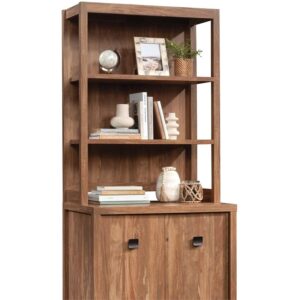 Sauder Cannery Bridge 2-Shelf Library Hutch in Sindoori Mango, Sindoori Mango Finish