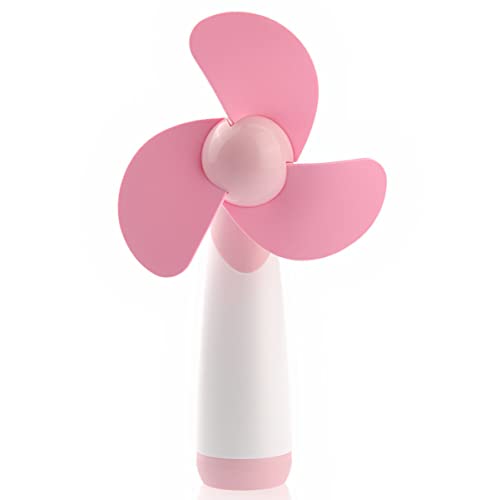 Mini Handheld Fan, Desk Fan Small, Battery Powered, Portable Hand Fan, YGH365B Battery Powered Blades, Cooling Fan ( Pink ), Rosa (Z53ONC281569Q4CMYHH)