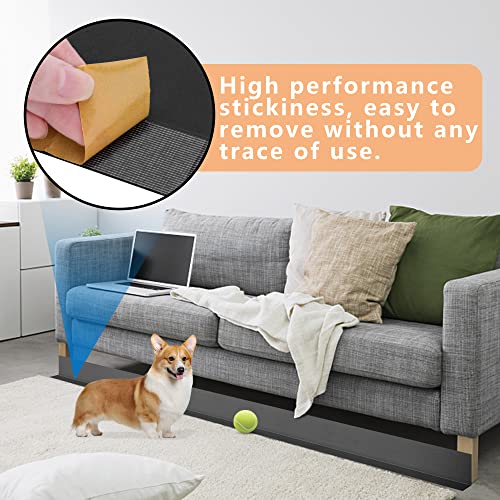 YPSLZY Toy Blockers for Furniture, Prevent Things from Going Under Sofa Couch Bed and Other Furniture - Hard Surface Floors Only,Easy to Install & Remove（Black