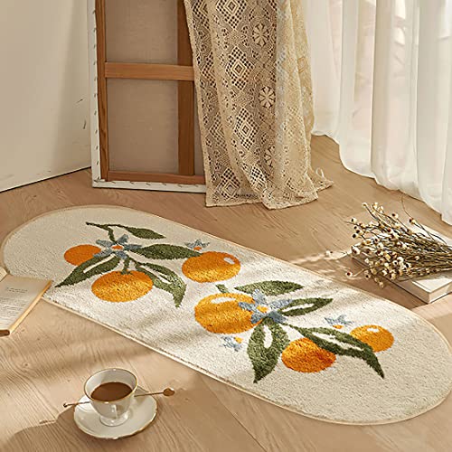 vctops Floral Printed Plush Area Rugs for Living Room Bedroom Super Soft Warm Bathroom Rugs Non Slip Door Mat Kitchen Mat (Flower D,31"x63")