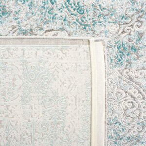 SAFAVIEH Passion Collection Accent Rug - 2'2" x 4', Turquoise & Ivory, Vintage Distressed Design, Non-Shedding & Easy Care, Ideal for High Traffic Areas in Entryway, Living Room, Bedroom (PAS401B)