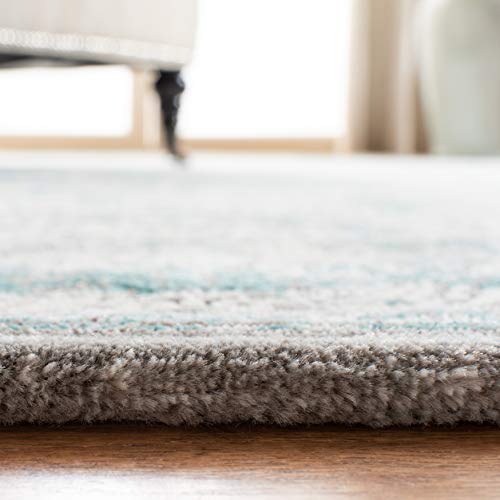 SAFAVIEH Passion Collection Accent Rug - 2'2" x 4', Turquoise & Ivory, Vintage Distressed Design, Non-Shedding & Easy Care, Ideal for High Traffic Areas in Entryway, Living Room, Bedroom (PAS401B)