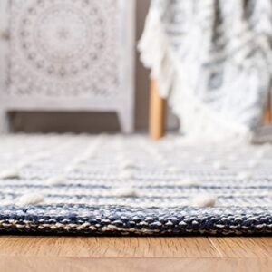 SAFAVIEH Striped Kilim Collection 2' 3" x 5' Navy / Blue STK513N Handmade Flatweave Cotton Entryway Living Room Foyer Bedroom Accent Rug