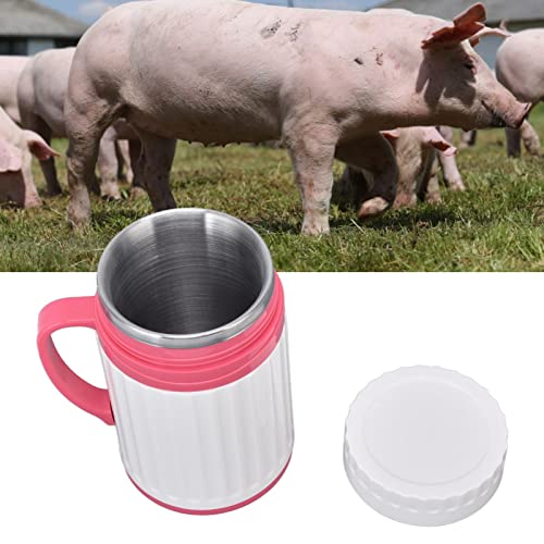 Pig Semen Collection Cup, Stainless Steel Pig Semen Thermos Cup Artificial Insemination Equipment for Livestock