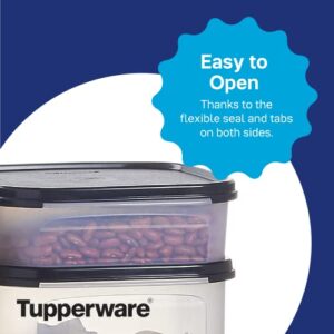 Tupperware Brand Modular Mates Squares Set - 4 Dry Food Storage Containers with Lids (5 Cup, 11 Cup, 17 Cup & 23 Cup Sizes) - Airtight, Dishwasher Safe & BPA Free