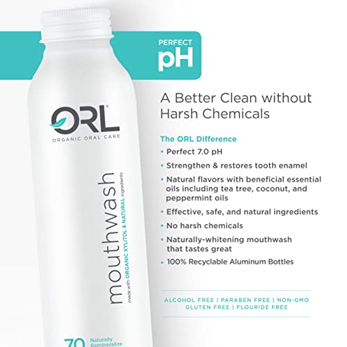 ORL Natural & Organic Mouthwash Uniquely Formulated to Clean Your Mouth Whiten Your Teeth Strengthen Tooth Enamel