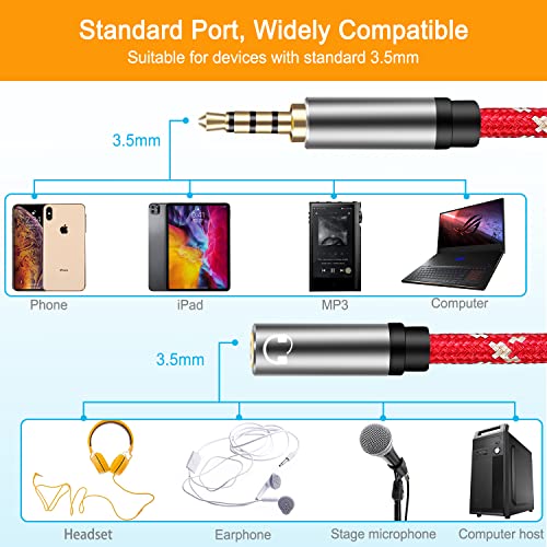 3.5mm Splitter Microphone and Audio Cable 1FT, sikaite 3.5mm Headphone Splitter 1 to 3-Way 3.5mm (1 / 8 inch) trrs Male to 3-Hole Female Cable, 3.5mm trrs 1 to 3-Way Splitter Cable