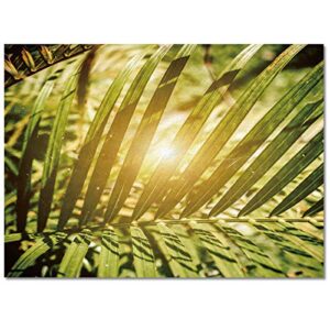 area rug 2' x 3' palm leaf carpet tropical plants sunshine floor mat non slip runner rectangle rugs for living room bedroom