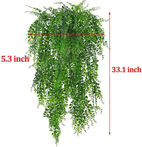 HOVOL Reptile Plants, Flexible Jungle Climbing Vine Terrarium Plants UV Resistant Plastic Artificial Plants and Leaves Hanging Tank Decoration for Bearded Dragons, Lizards, Geckos, Snake, Chameleon