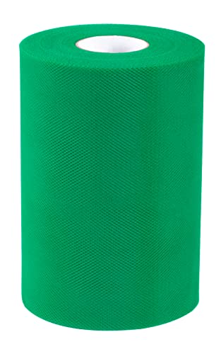 Joycrosso Tulle Fabric Rolls 6 Inch 100 Yards (300 feet) Organza Tulle Polyester Netting Spool for Wedding Decorations Gift Baby Shower Crafts DIY Tutu Skirt-Soft & Drape (Emerald)