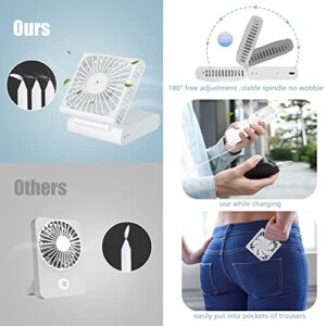 Weijz Portable Handheld Fan,Portable Mini Fan, Foldable Small Fan, Mini Handheld Fan, Mini Fan Handheld, Portable Travel Fan Women(white)