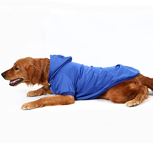 Dog Hoodie, Comfortable Soft Breathable Warm Dog Clothes, Outdoor Sports Dog Face Hoodie, for Small, Medium, and Large Dogs (X-Large, Blue)