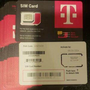 T-Mobile SIM Card R15 5G 4G LTE TMobile Triple Cut Nano Micro 3 in 1 Ultimate TMO Starter Pack with Simbros Simkey to Remove The sim Tray on Any Device!