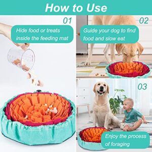 Vivifying Snuffle Mat, Interactive Sniff Mat for Dogs Slow Eating and Keep Busy, Adjustable Dog Digging Toys Encourages Natural Foraging Skills and Mental Stimulation