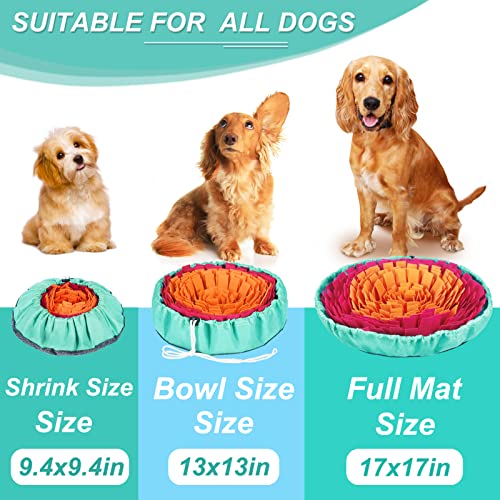 Vivifying Snuffle Mat, Interactive Sniff Mat for Dogs Slow Eating and Keep Busy, Adjustable Dog Digging Toys Encourages Natural Foraging Skills and Mental Stimulation