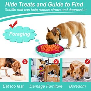 Vivifying Snuffle Mat, Interactive Sniff Mat for Dogs Slow Eating and Keep Busy, Adjustable Dog Digging Toys Encourages Natural Foraging Skills and Mental Stimulation