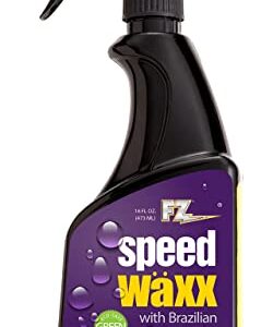 FZ Speed Waxx Quick Detailing Car Wax Spray for Fast Wipe Instant Detailer, Easy no Buff Wax for Streak Free Car Scratch Remover - No Smear Car Polisher, Car Detailing Kit, Great for Cars, Truck, Automobile, Motorcycle, Boat, RV, 16 oz