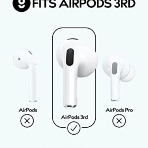 Gcioii 3 Pairs AirPods 3 Ear Covers [Fit in Case] Anti Slip Silicone Sport Ear Tips,Anti Scratches Accessories Compatible with Apple AirPods 3rd Generation (Translucent)