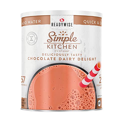 ReadyWise Simple Kitchen Chocolate Dairy Delight, Canned Powder Drink Mix, No. 10 Can, 57 Servings