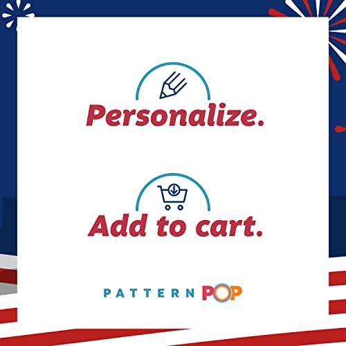 Pattern Pop - Personalized Patriotic Tote Bag - 4th of July and Memorial Day Pillows - Graphic Canvas Tote Bag - Tote Bag Personalized for You - Flag