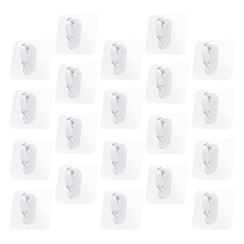 Zerodeko 20pcs Self Adhesive Wall Hook Spray Bottle Hanger Broom Mop Grippers Bathroom Storage Hanger for Umbrella Eyeglasses Towel Shower Sponge