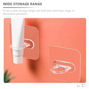 Zerodeko 20pcs Self Adhesive Wall Hook Spray Bottle Hanger Broom Mop Grippers Bathroom Storage Hanger for Umbrella Eyeglasses Towel Shower Sponge