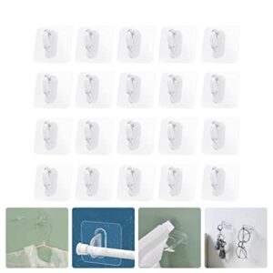 Zerodeko 20pcs Self Adhesive Wall Hook Spray Bottle Hanger Broom Mop Grippers Bathroom Storage Hanger for Umbrella Eyeglasses Towel Shower Sponge