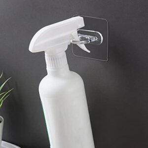 Zerodeko 20pcs Self Adhesive Wall Hook Spray Bottle Hanger Broom Mop Grippers Bathroom Storage Hanger for Umbrella Eyeglasses Towel Shower Sponge