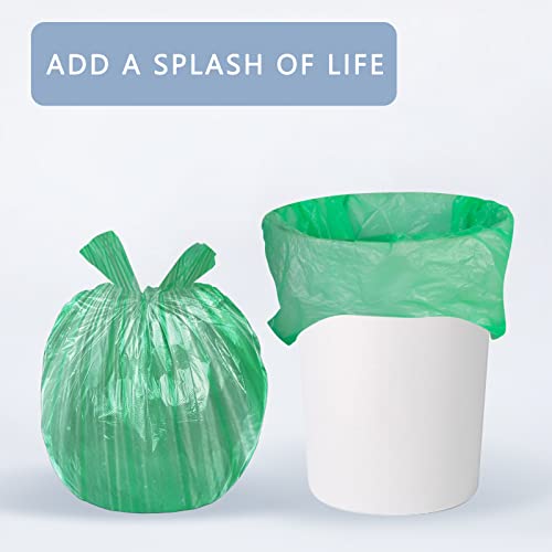 FYY Trash Bags, Garbage Bags, 100 Count 6 Gallon [Extra Thick][Leak Proof] Rubbish Bags Wastebasket Bin Liners for Home Office Trash Can Green