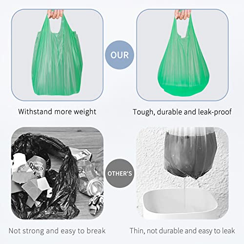 FYY Trash Bags, Garbage Bags, 100 Count 6 Gallon [Extra Thick][Leak Proof] Rubbish Bags Wastebasket Bin Liners for Home Office Trash Can Green