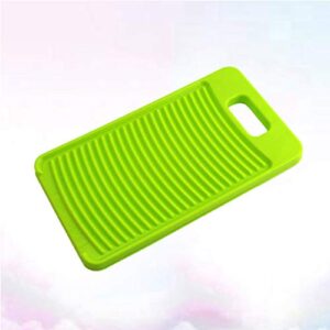 Ipetboom Mini Washboard Plastic Washing Board Household Mini Washboard Portable Laundry Board for Home (Green)