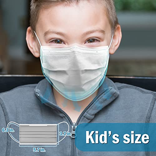 EcoGuard Kids Face Masks Disposable Made in USA, 4 Ply 5 Colored Masks Individually Wrapped Face Mask Breathable Comfortable Disposable Face Masks for Adults Small Face Men Women, 50 Pack